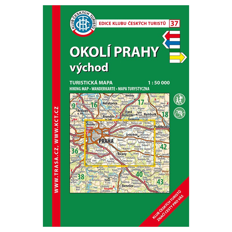 TURISTICKÁ MAPA OKOLÍ PRAHY - VÝCHOD
