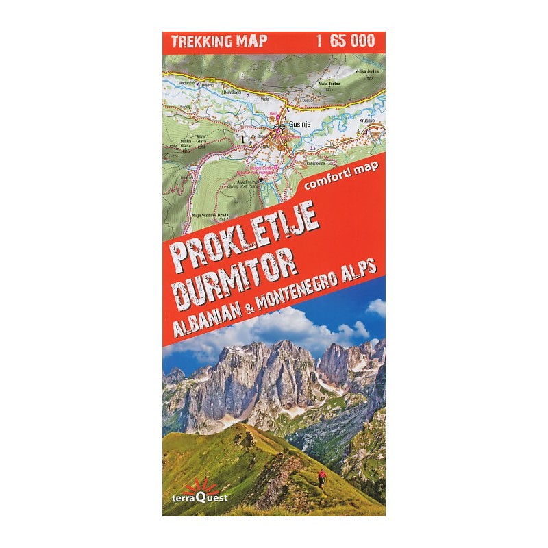 TURISTICKÁ MAPA PROKLETIJE, DURMITOR