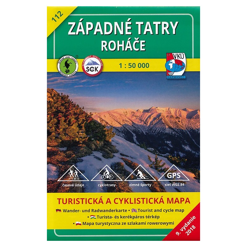 TURISTICKÁ MAPA ZÁPADNÉ TATRY - ROHÁČE