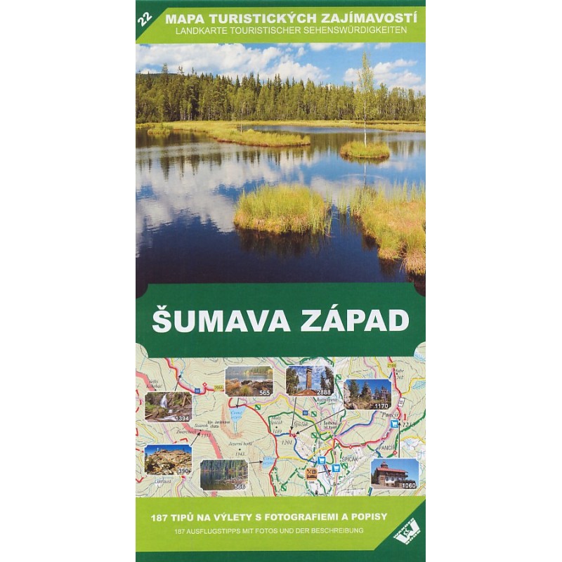MAPA TURISTICKÝCH ZAJÍMAVOSTÍ ŠUMAVA ZÁPAD