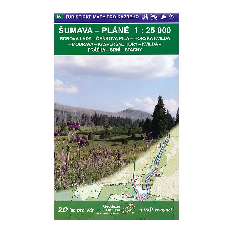 TURISTICKÁ MAPA ŠUMAVA - PLÁNĚ