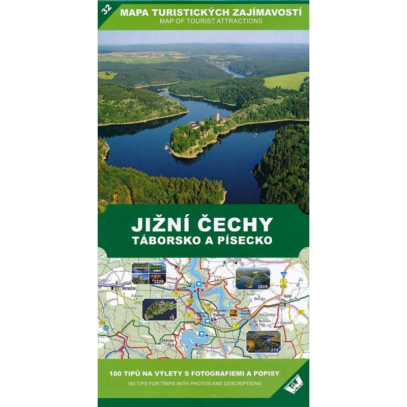 MAPA TURISTICKÝCH ZAJÍMAVOSTÍ JIŽNÍ ČECHY - TÁBORSKO A PÍSECKO
