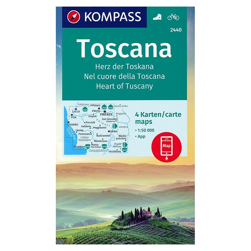 TURISTICKÁ MAPA TOSCANA / TOSKÁNSKO